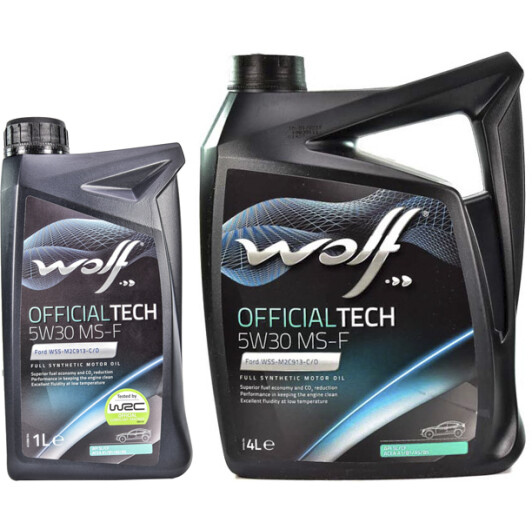 Wolf Officialtech MS-F 5W-30 (1 л, 4 л, 5 л, 20 л) моторна олива ...