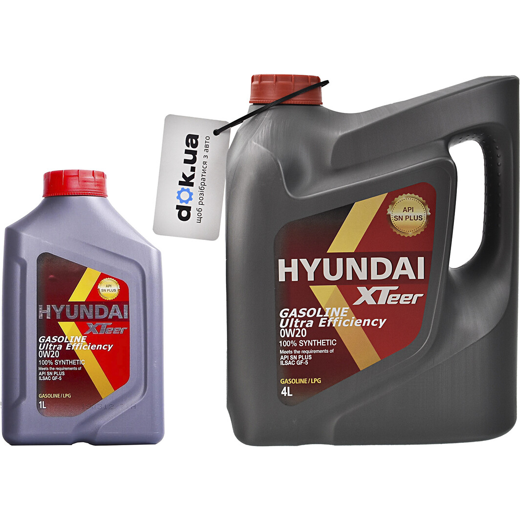 Hyundai XTeer Gasoline Ultra Efficiency 0W-20 (1 л, 4 л) моторное масло ...