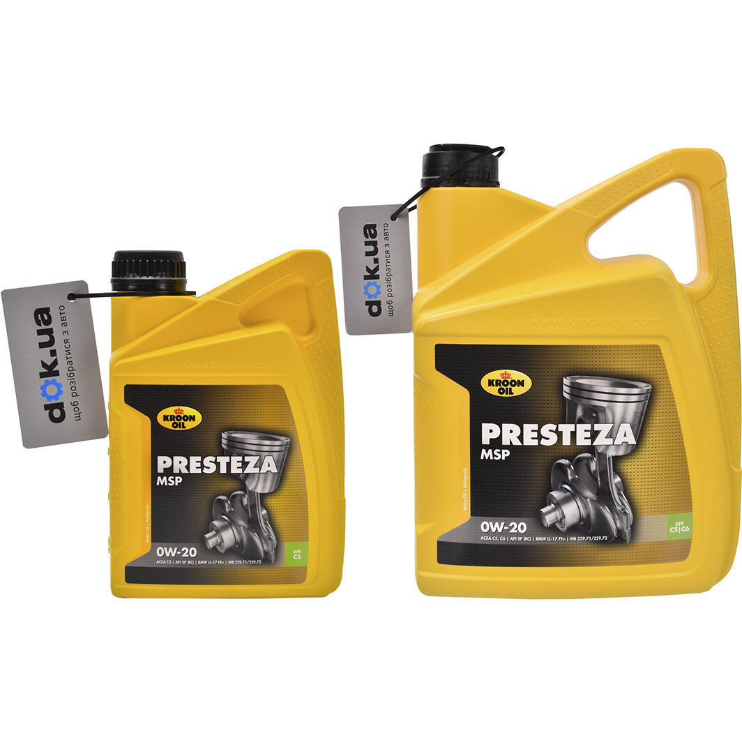 Kroon Oil Presteza MSP 0W-20 (1 л, 5 л, 20 л) моторна олива: купити ...