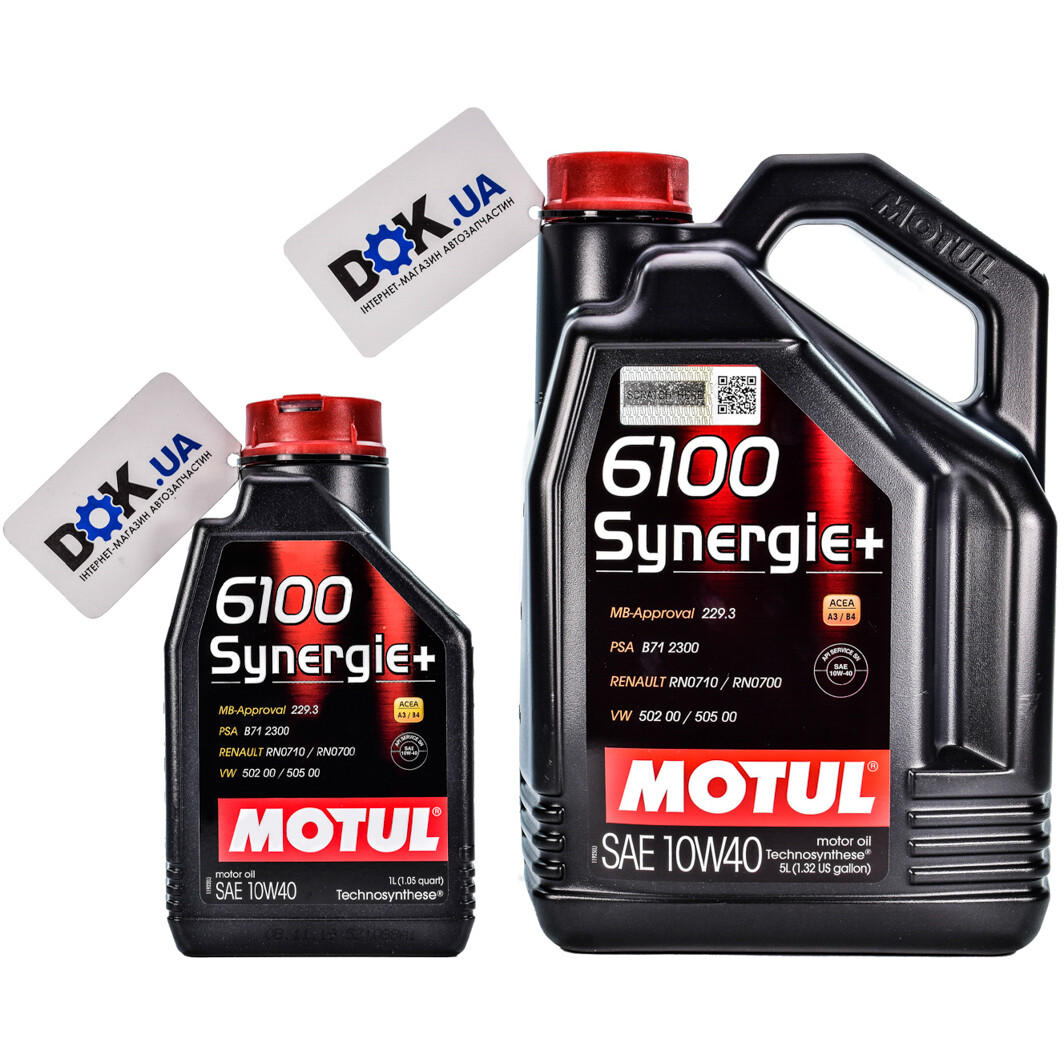 Motul 6100 Synergie+ 10W-40 (1 л, 2 л, 4 л, 5 л, 20 л) моторное масло ...