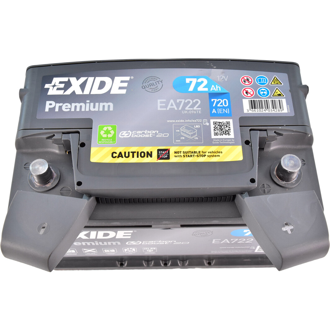 Акумулятор Exide 6 CT-72-R Premium EA722: купити автоакумулятори в ...