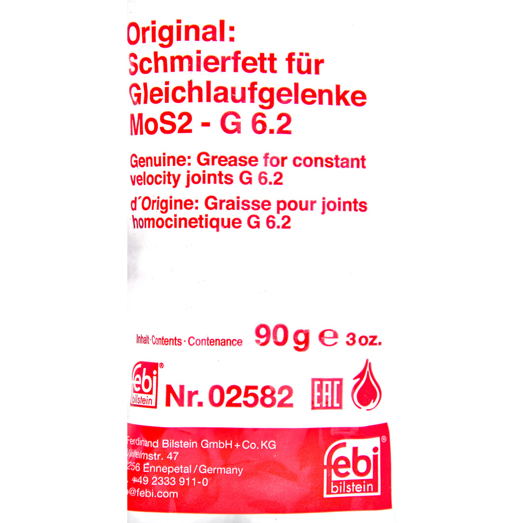 Febi Grease for constant velocity joints G 6.2 мастило для тягового ...