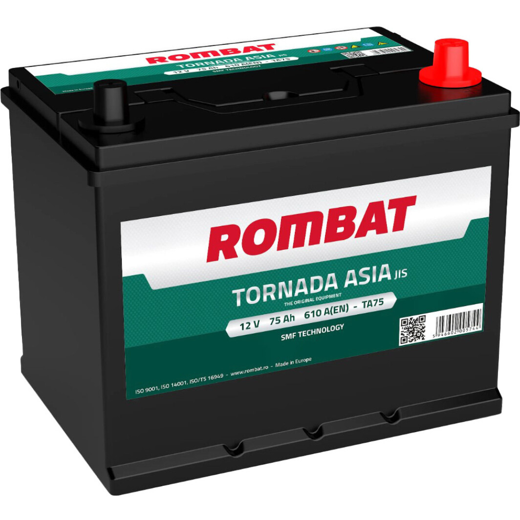 Аккумулятор Rombat 6 CT-75-R Tornada Asia TA75: купить автоаккумуляторы ...